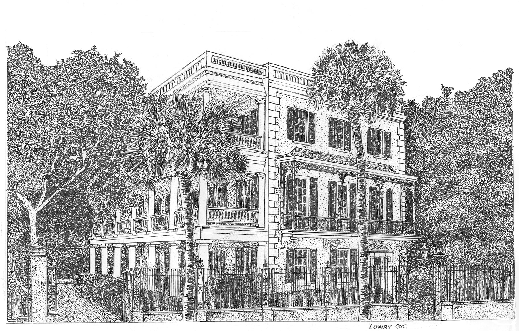 Edmondston-Alston House Print - Lowcountry Sketches