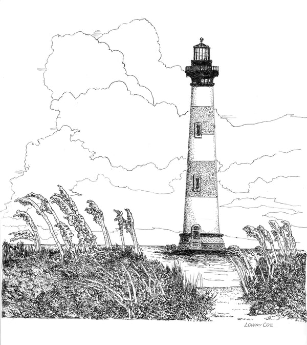 Morris Island Lighthouse Print - Lowcountry Sketches
